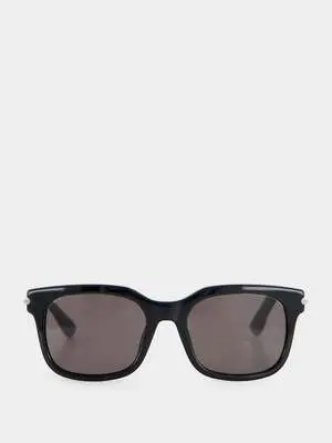 Alexander McQueen City T-bar Rectangular Sunglasses - Black