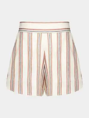 PAULA Calcita Striped Linen Shorts - Multicolour