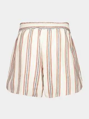 PAULA Calcita Striped Linen Shorts - Multicolour