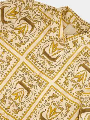 PAULA Ametista Crocoprint Printed Silk Twill Shirt - Multicolour