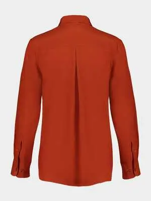 PAULA Ametista Cinnamon Stick Silk Shirt - Orange