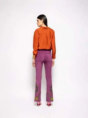 PAULA Ametista Cinnamon Stick Silk Shirt - Orange