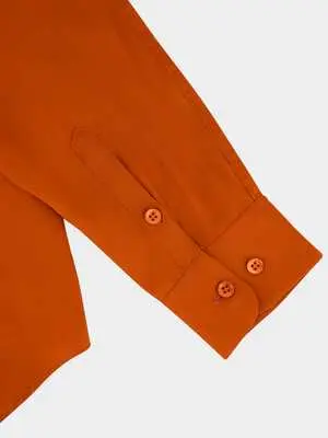 PAULA Ametista Cinnamon Stick Silk Shirt - Orange