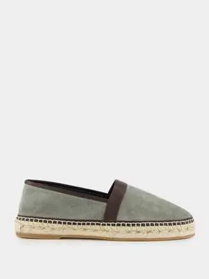 Manolo Blahnik Nerano Calf Suede Espadrilles - Green