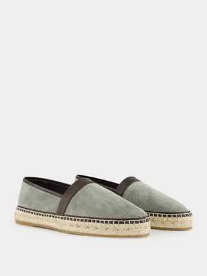 Manolo Blahnik Nerano Calf Suede Espadrilles - Green