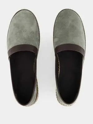 Manolo Blahnik Nerano Calf Suede Espadrilles - Green