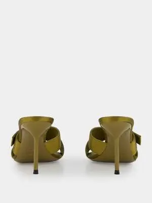Paris Texas Oil Lidia Couture Satin Mules