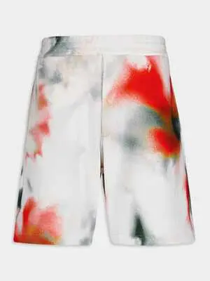 Alexander McQueen Obscured Flower Cotton Shorts - Multicolour
