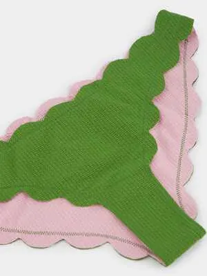 Marysia Antibes Scalloped Bikini Bottom - Green