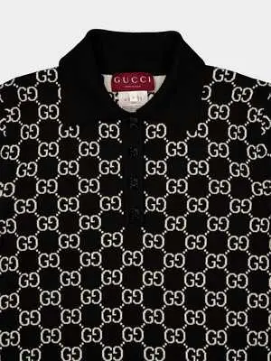 Gucci Reversible Gg Wool Polo Shirt