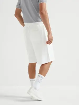 Brunello Cucinelli Techno Cotton French Terry Bermuda Shorts