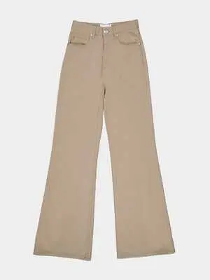AMI Paris High-waist Flared Trousers - Brown
