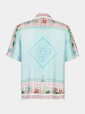 Casablanca Copacabana Pink Silk Twill Cuban Shirt - Multicolour