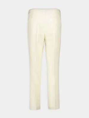 Brunello Cucinelli Linen-cotton Drawstring Pants - Cream
