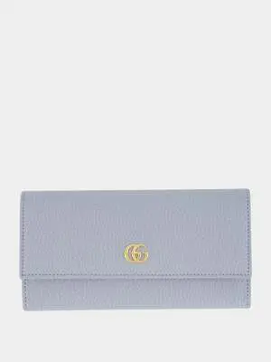 Gucci Light Double G Continental Wallet - Blue