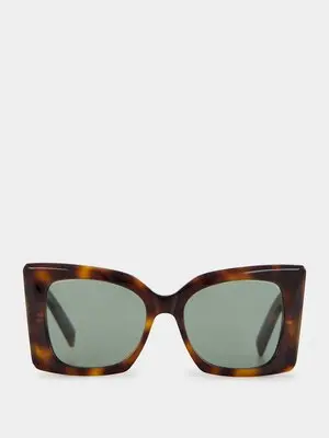Saint Laurent Sl M119 Blaze Square Sunglasses - Brown