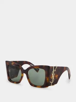 Saint Laurent Sl M119 Blaze Square Sunglasses - Brown