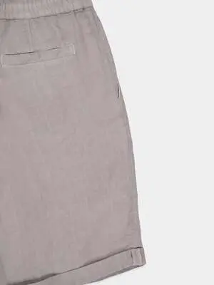 Brunello Cucinelli Linen Gabardine Bermuda Shorts - Grey