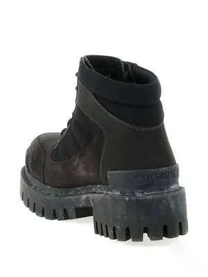 Balenciaga Combat Strike Low Boots - Grey