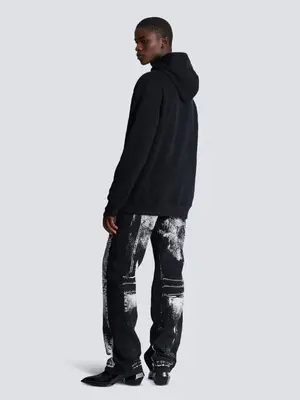 Balmain Flocked Logo Sweatshirt - Black