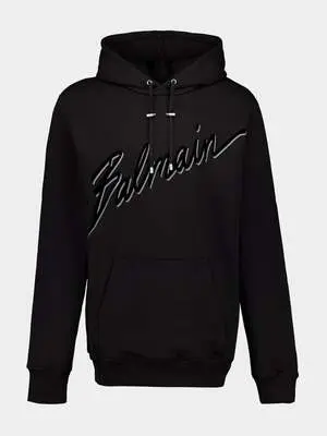 Balmain Flocked Logo Sweatshirt