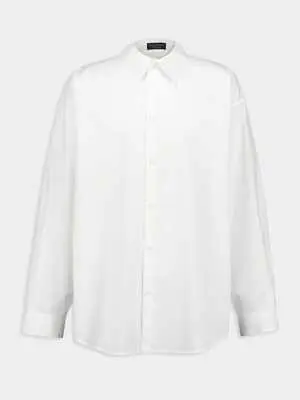 Balenciaga Minimal Poplin Shirt - White