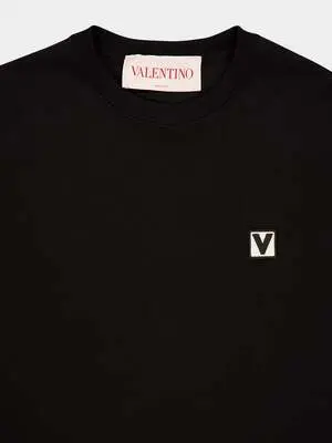 Valentino Garavani Cotton Crewneck Sweatshirt With Chez Patch - Black