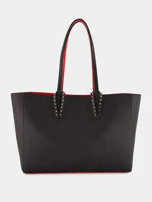 CHRISTIAN LOUBOUTIN Cabata Small Tote Bag With Spikes - Black
