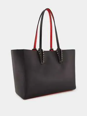 CHRISTIAN LOUBOUTIN Cabata Small Tote Bag With Spikes - Black