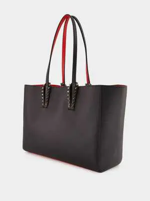 CHRISTIAN LOUBOUTIN Cabata Small Tote Bag With Spikes - Black