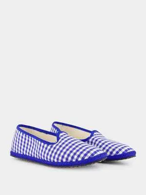 VIBI VENEZIA Checked Slip-on Loafers - Blue