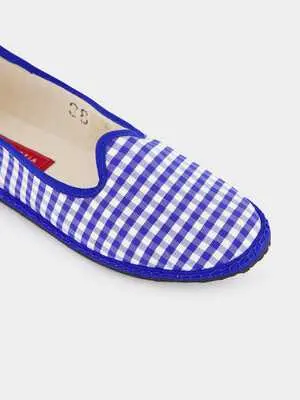 VIBI VENEZIA Checked Slip-on Loafers - Blue