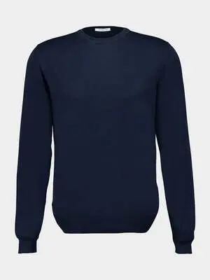 Boglioli Cotton Crew-neck Jumper - Blue