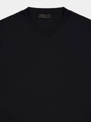 Prada Navy Silk Crew-neck Sweater