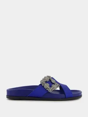 Manolo Blahnik Chilanghi Flat Sandals - Blue