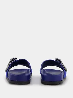 Manolo Blahnik Chilanghi Flat Sandals - Blue