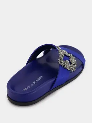 Manolo Blahnik Chilanghi Flat Sandals - Blue