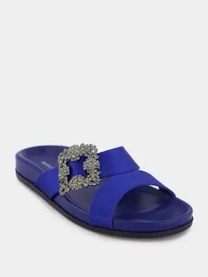 Manolo Blahnik Chilanghi Flat Sandals - Blue