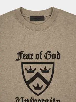 Fear Of God University Heather Gray Cotton T-shirt