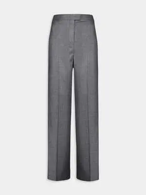 Fendi Wool Tailored Palazzo Trousers - Grey