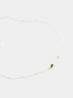 Valentino Garavani Ovalette Necklace In Metal, Pearls, And Enamel - Gold
