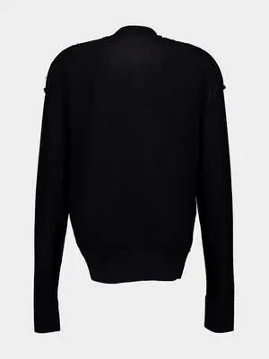 Balenciaga Oversized Sweater With Embroidered Laurel Artwork