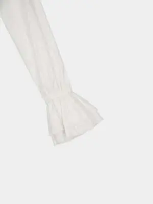 Balmain Cropped Ruffled Poplin Shirt