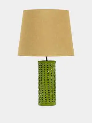 HOUSE OF CAPRICORN Cesta Ceramic Lamp Base - Green