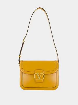 Valentino Garavani 9to5 Leather Shoulder Bag - Orange