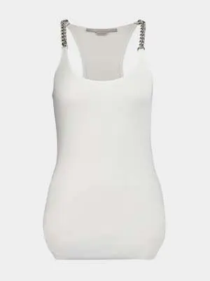 Stella McCartney Tank Top With Chain Straps - White