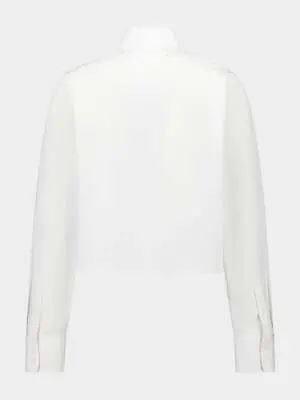 Prada Embroidered Collar Poplin Shirt