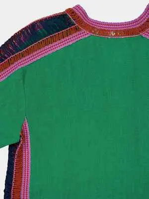 PAULA Myosolis Jolly Linen Top With Embroidered Patches