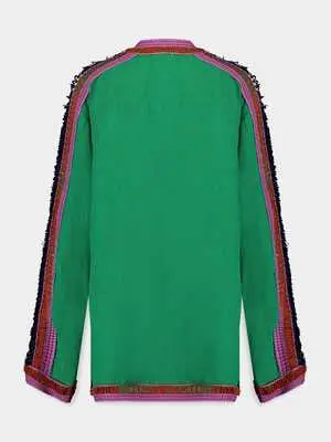 PAULA Myosolis Jolly Linen Top With Embroidered Patches