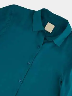 PAULA Ametista Botanical Silk Shirt - Green